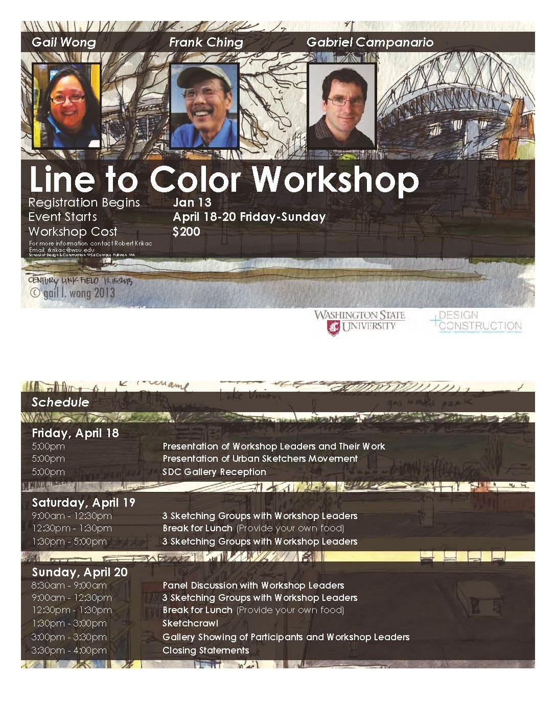 Urban Sketchers Seattle: Upcoming Line to Color Workshop at Washington ...