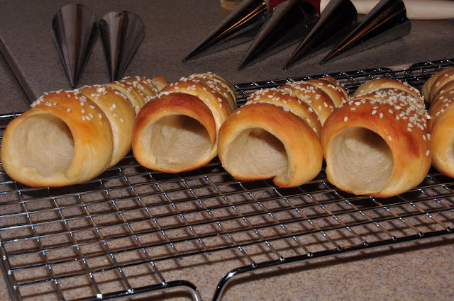The Changeable Table: Bread Cones - tubular sandwiches