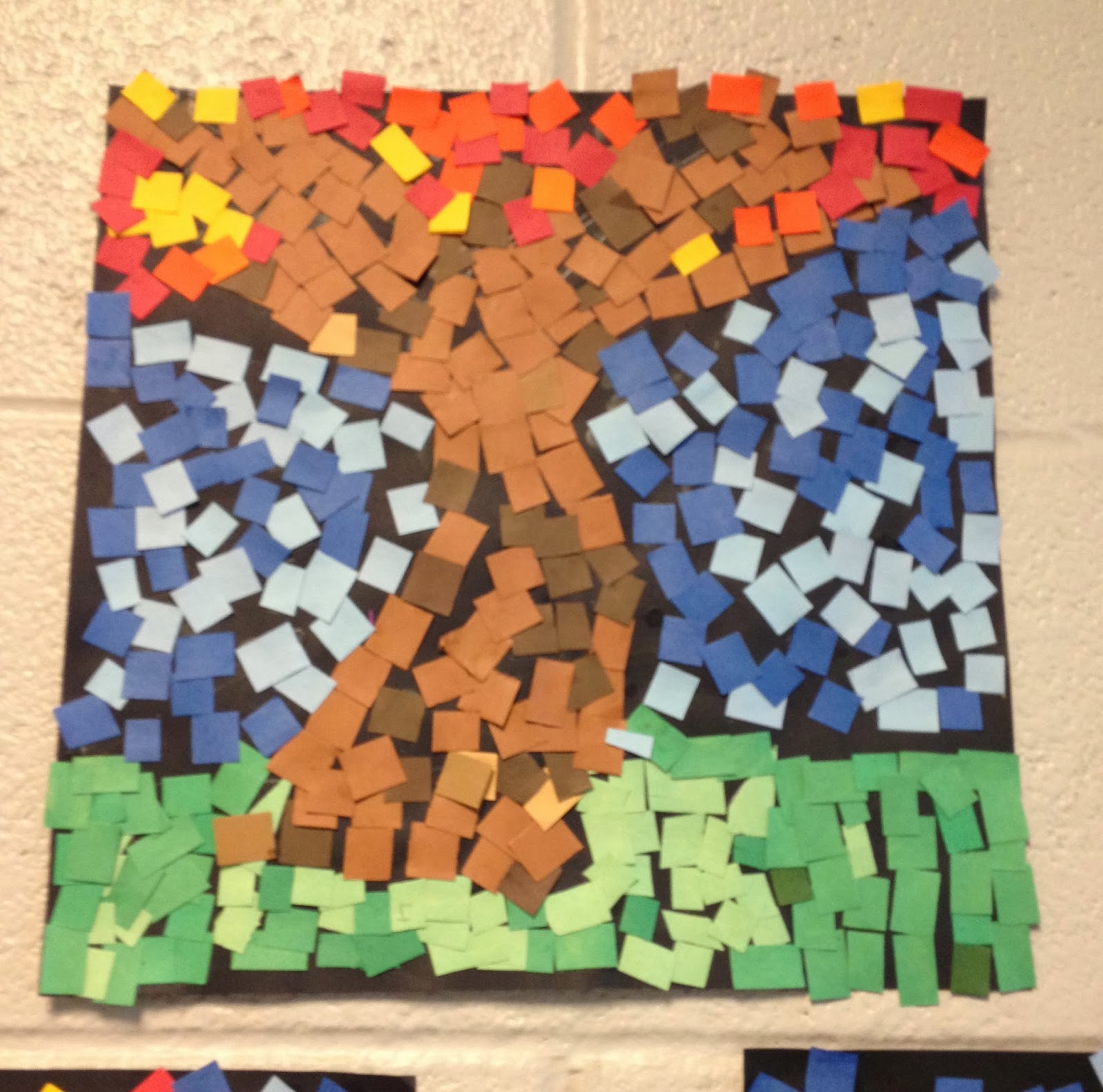 The Teacher with a Ponytail: Fall Mosaics: 1st Grade