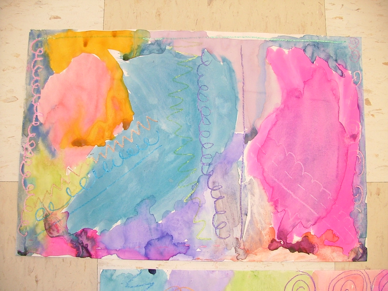 Art at Alcott Elementary: 1st grade line project