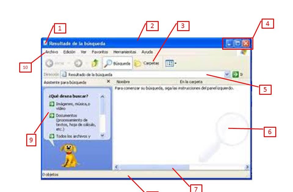 Computación e Informática: PARTES DE UNA VENTANA DE WINDOWS XP