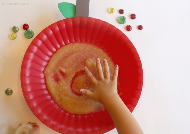 Apple Themed Writing Tray for Preschoolers | School Time Snippets
