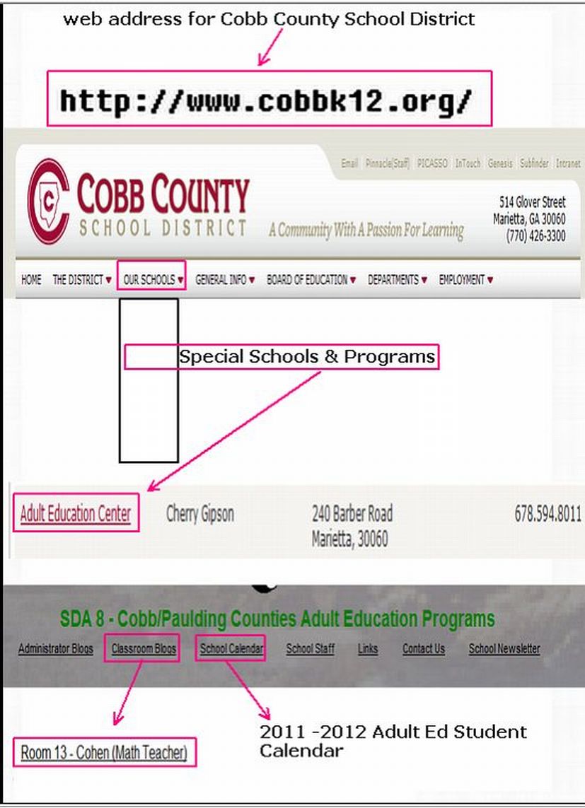 Cobb Adult Ed Math: 2011-07-24