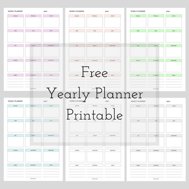 Simple Yearly Planner Printable