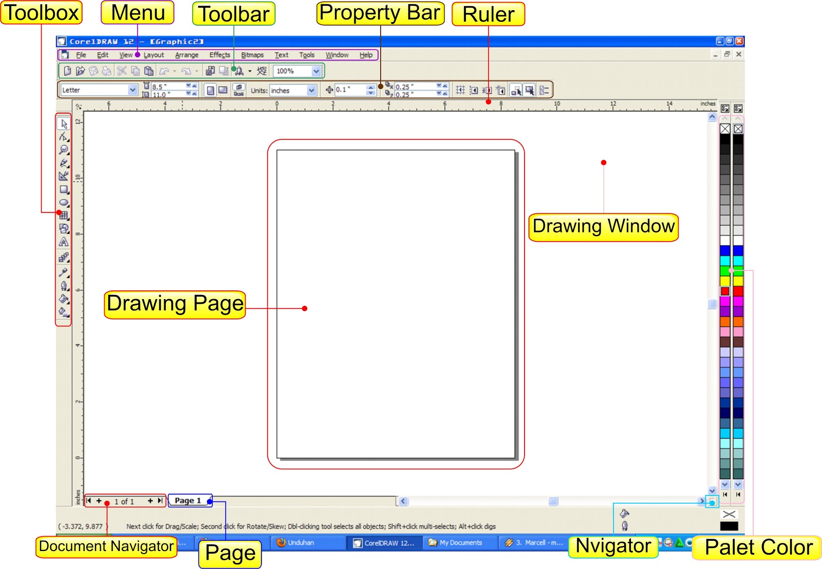 citraelkautsar: Lingkungan kerja CorelDRAW