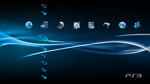 Free PSP Themes Wallpaper: abstrait-bleu PS3 Theme