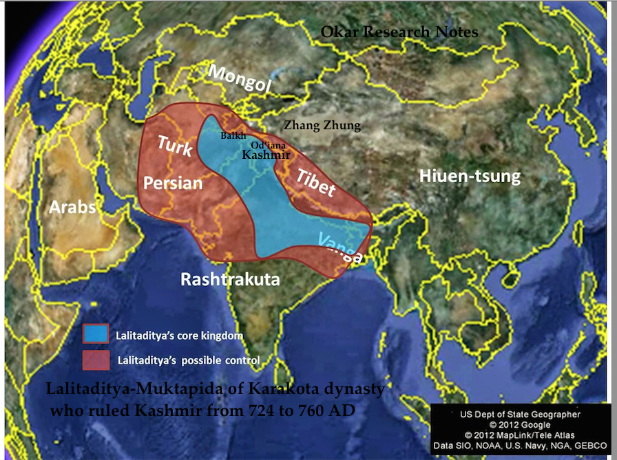 Under Lalitaditya, how much territory did Kashmir / the Karakota ...
