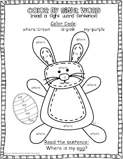Freebielicious: Spring Color by Sight Word Sentences!