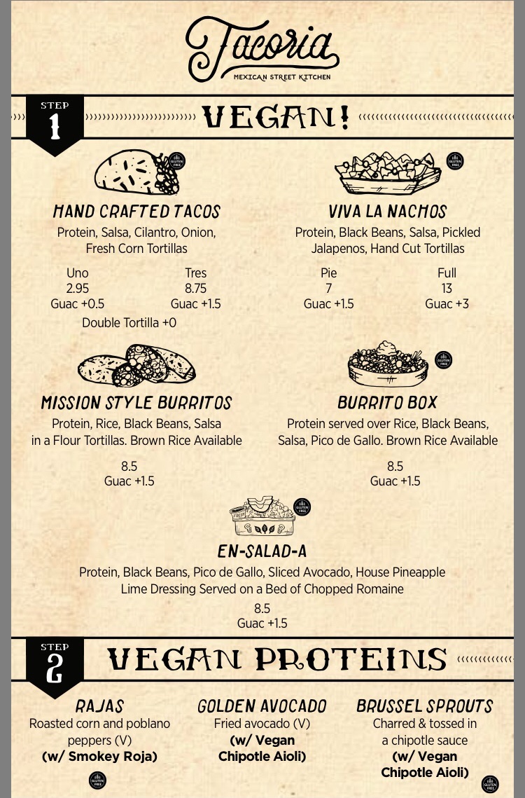 A (soy) Bean: Tacoria Mexican Street Kitchen's Vegan Menu