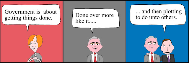 laberal: Julia Gillard attempts to justify dudding Andrew Wilkie. Cartoon.