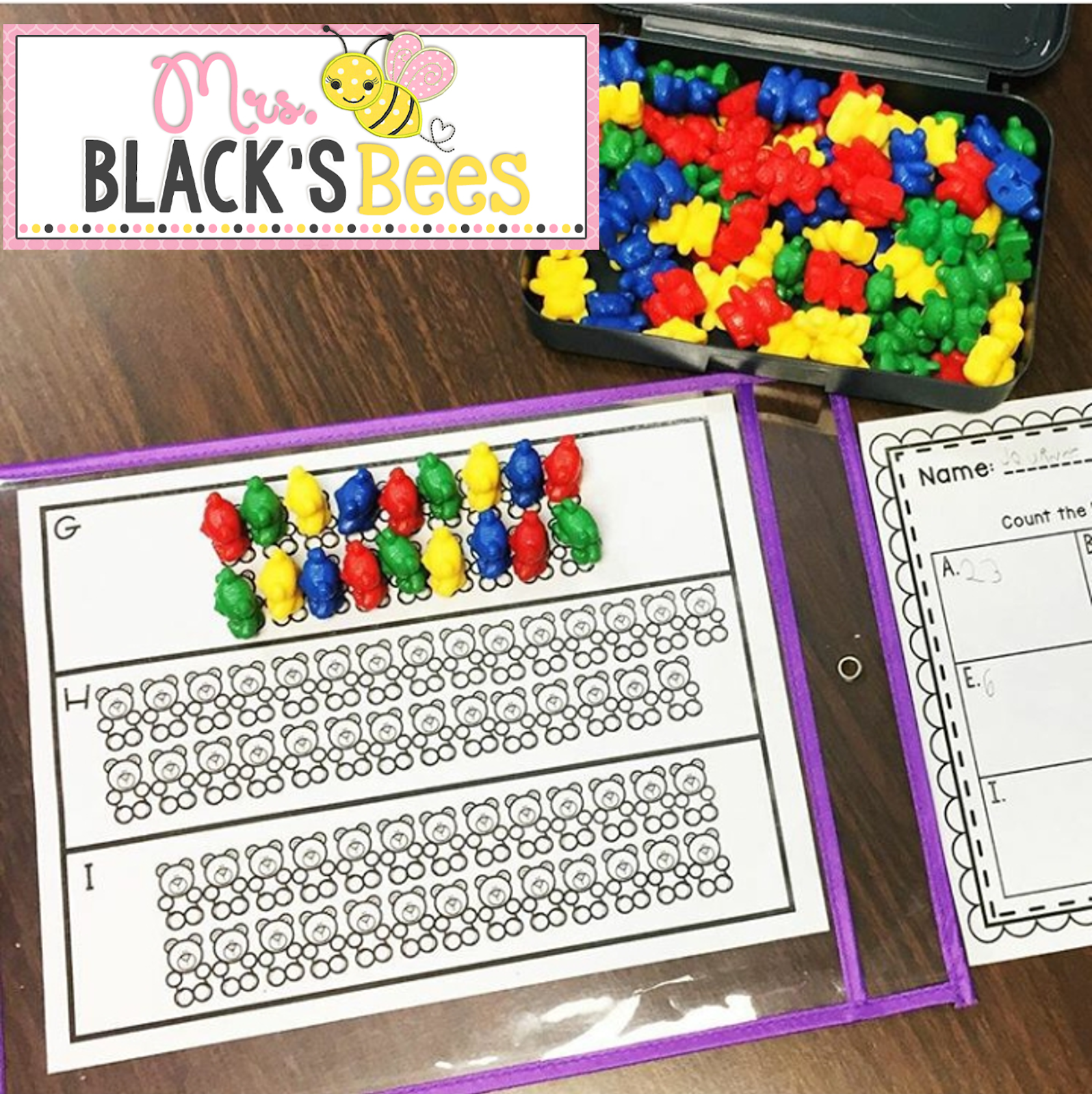 Non Themed Math Stations for First Grade | Mrs. Black's Bees