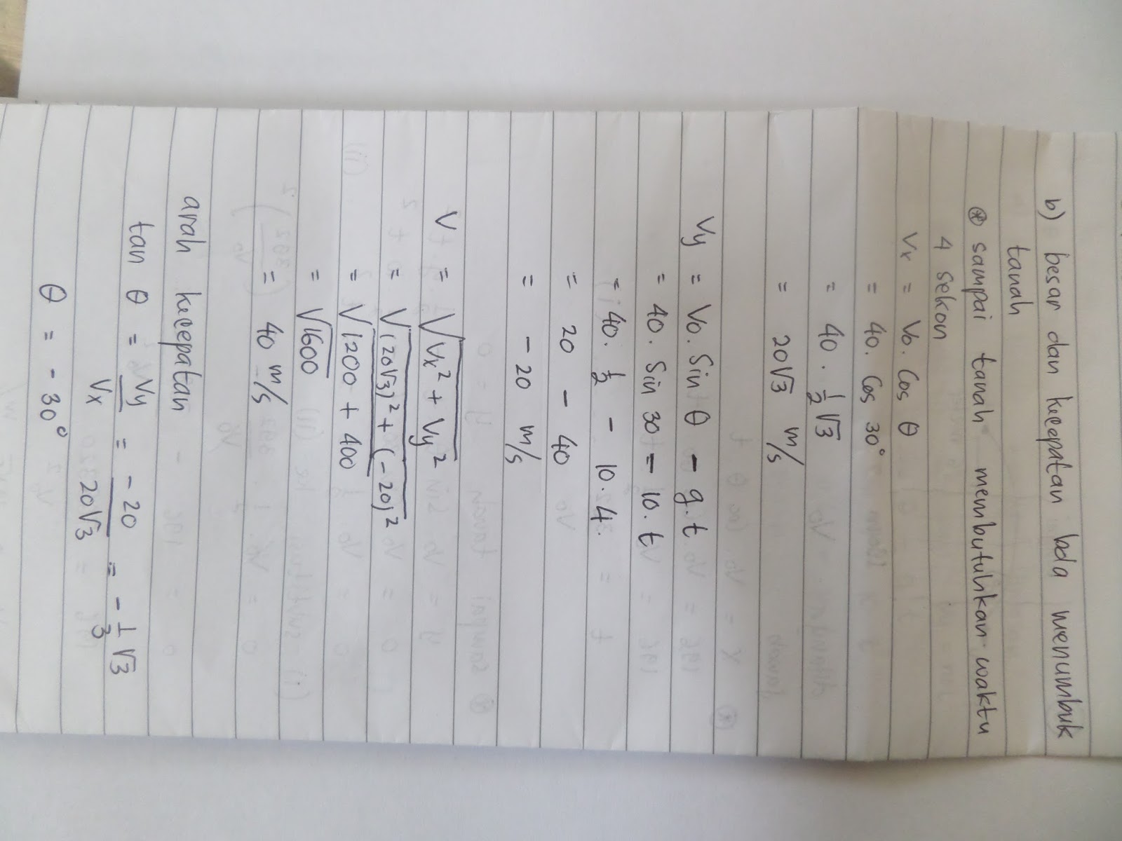 Ruang Kelas: Jawaban Latihan Soal Gerak Parabola Kelas XI Ruang Kelas: Jawaban Latihan Soal Gerak Parabola Kelas XI