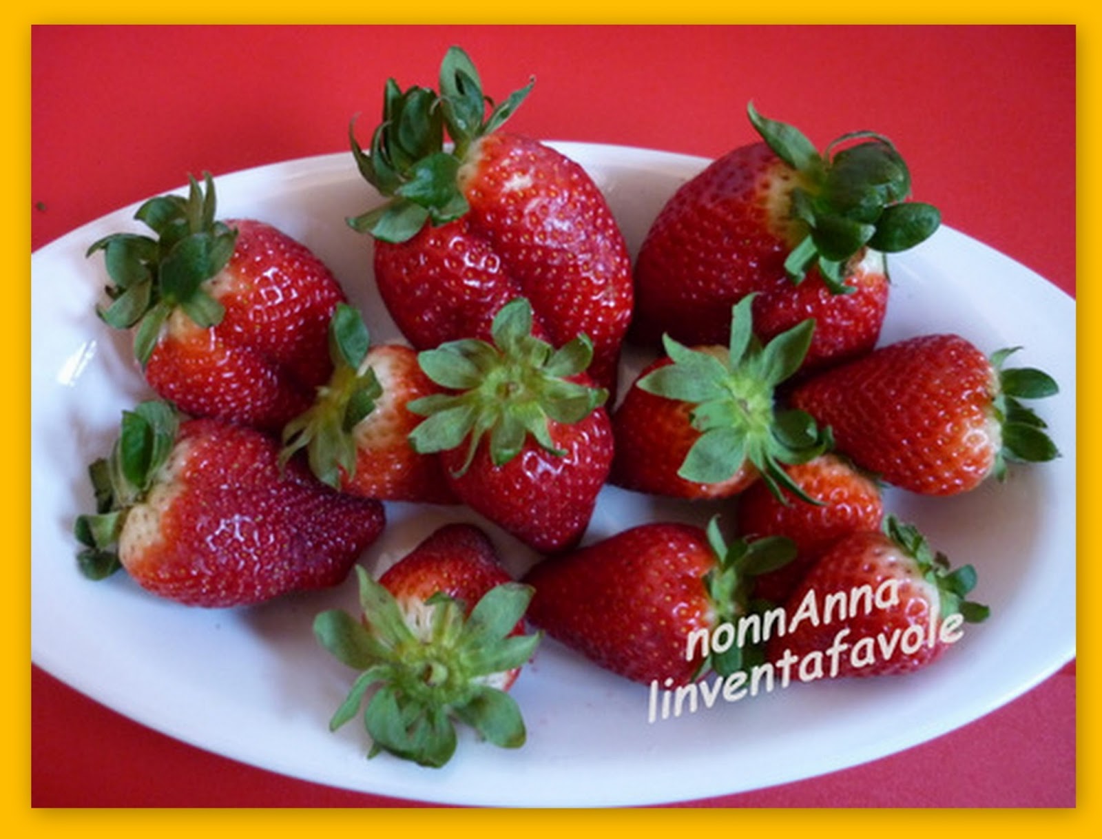 linventafavole: FRAGOLE CON SORBETTO una merenda da 10 e lode