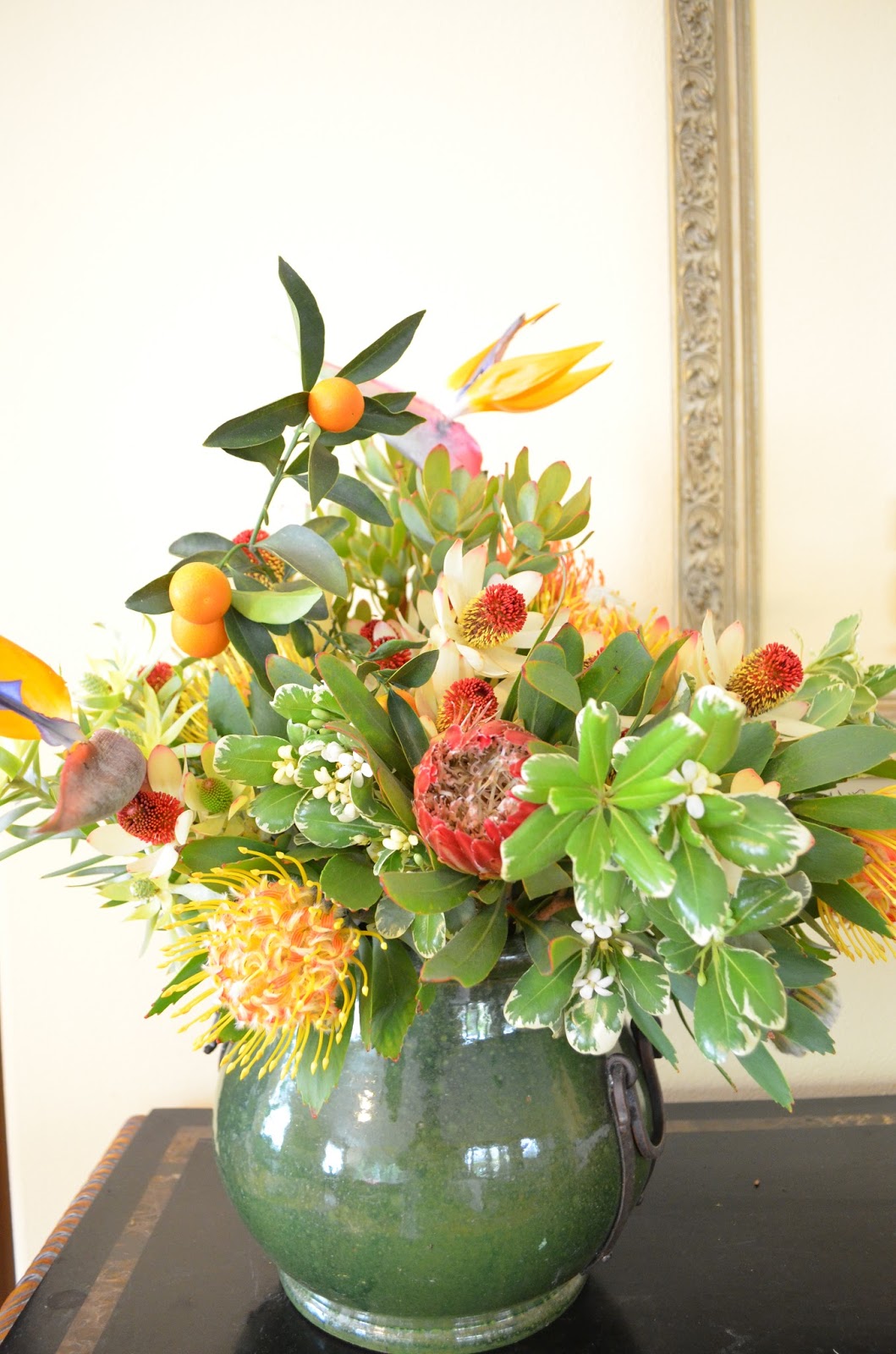 Entertaining From an Ethnic Indian Kitchen: Flower arranging