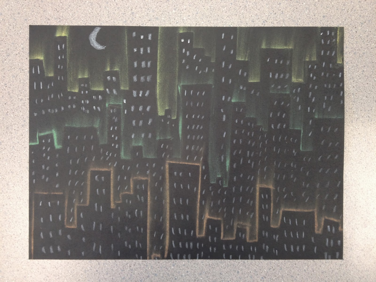Art Projects: Chalk Cityscape