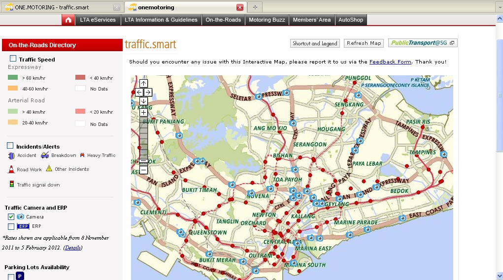 OneMap.sg: OneMap.sg: ONE.MOTORING Traffic.Smart - Your One Stop Site ...