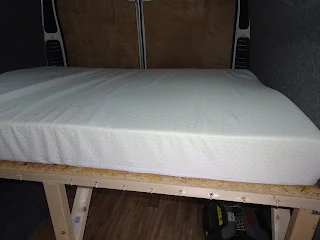 van conversion making a high double bed - MissLJBeauty