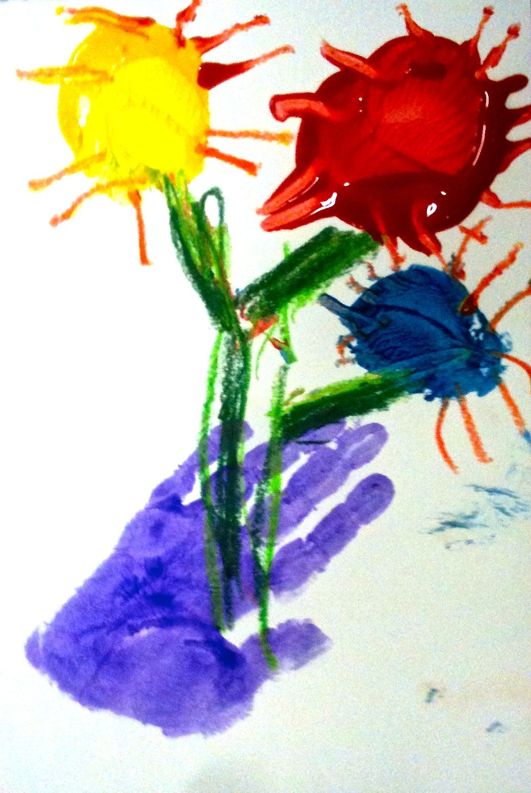 Kids Art Market: Color Wheel hand prints with Picasso