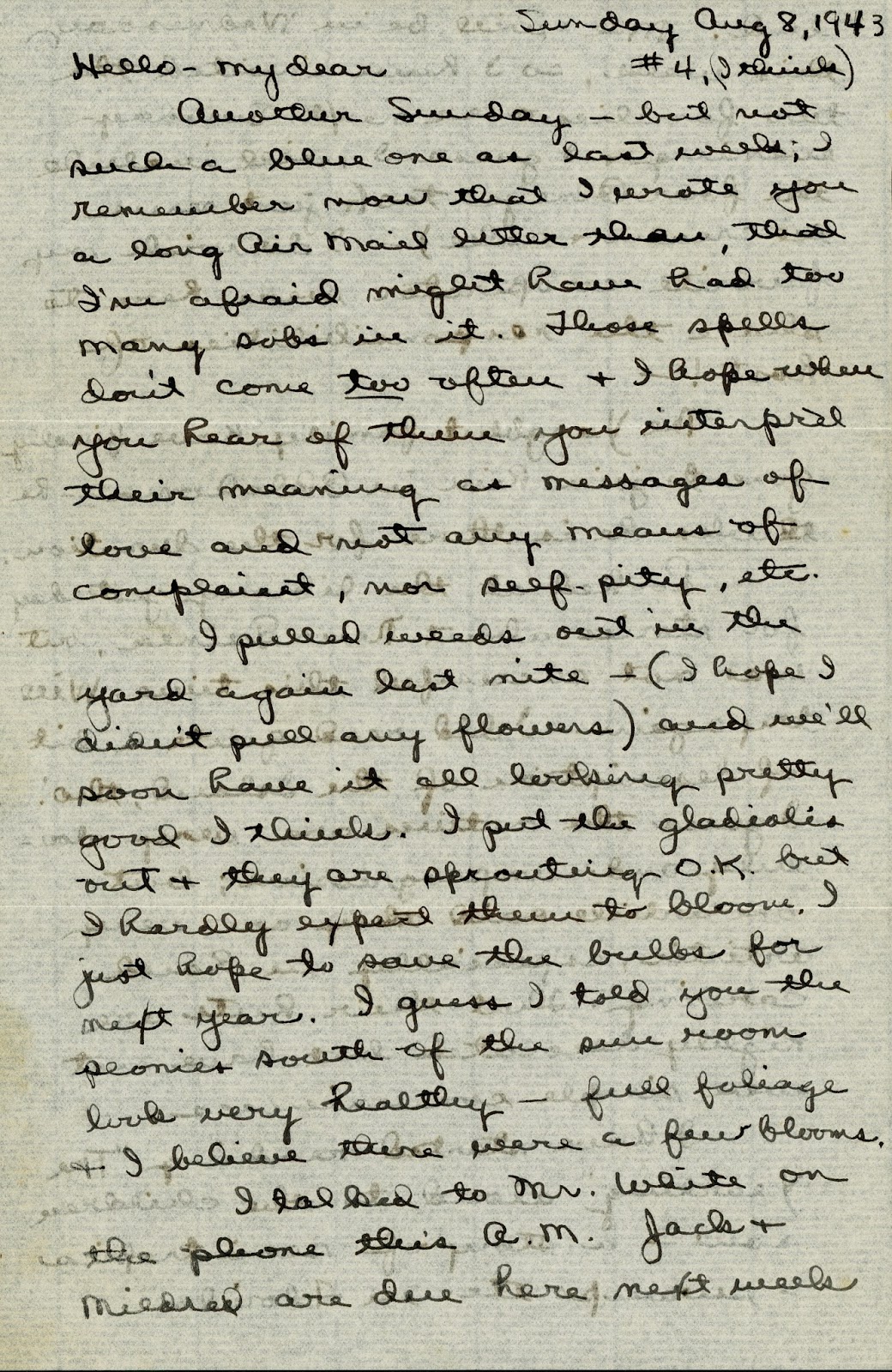 The Loudon World War II Letters: August 8, 1943