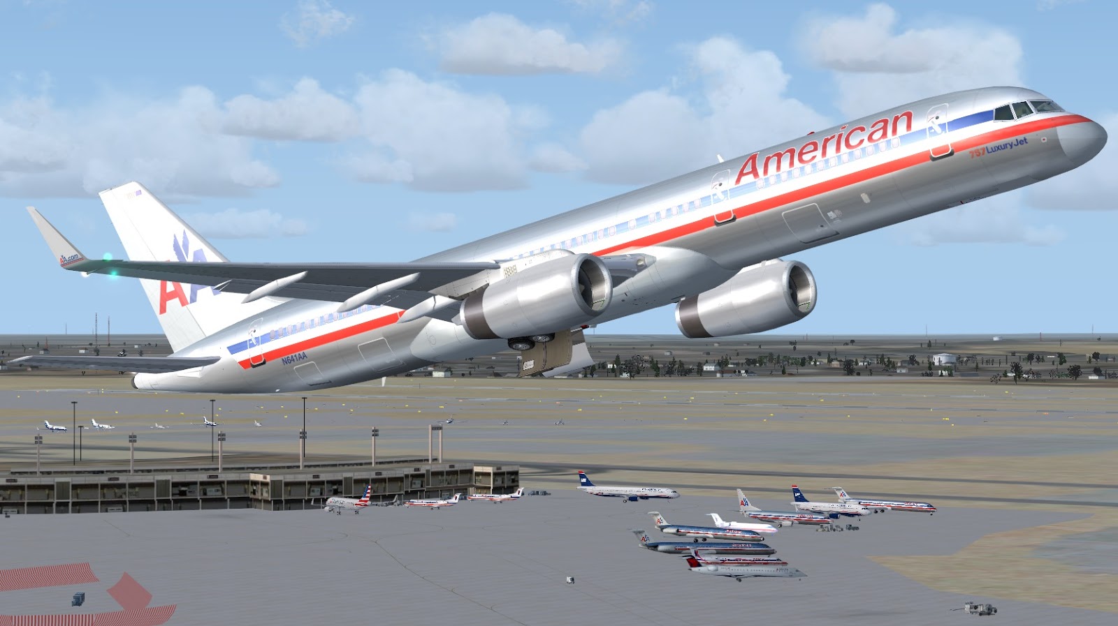 Aviação Arte: Boeing 757-200 American Airlines Posky - Mega Pack