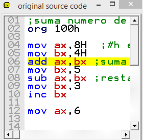 Lenguajes de Interfaz: suma y resta de numeros