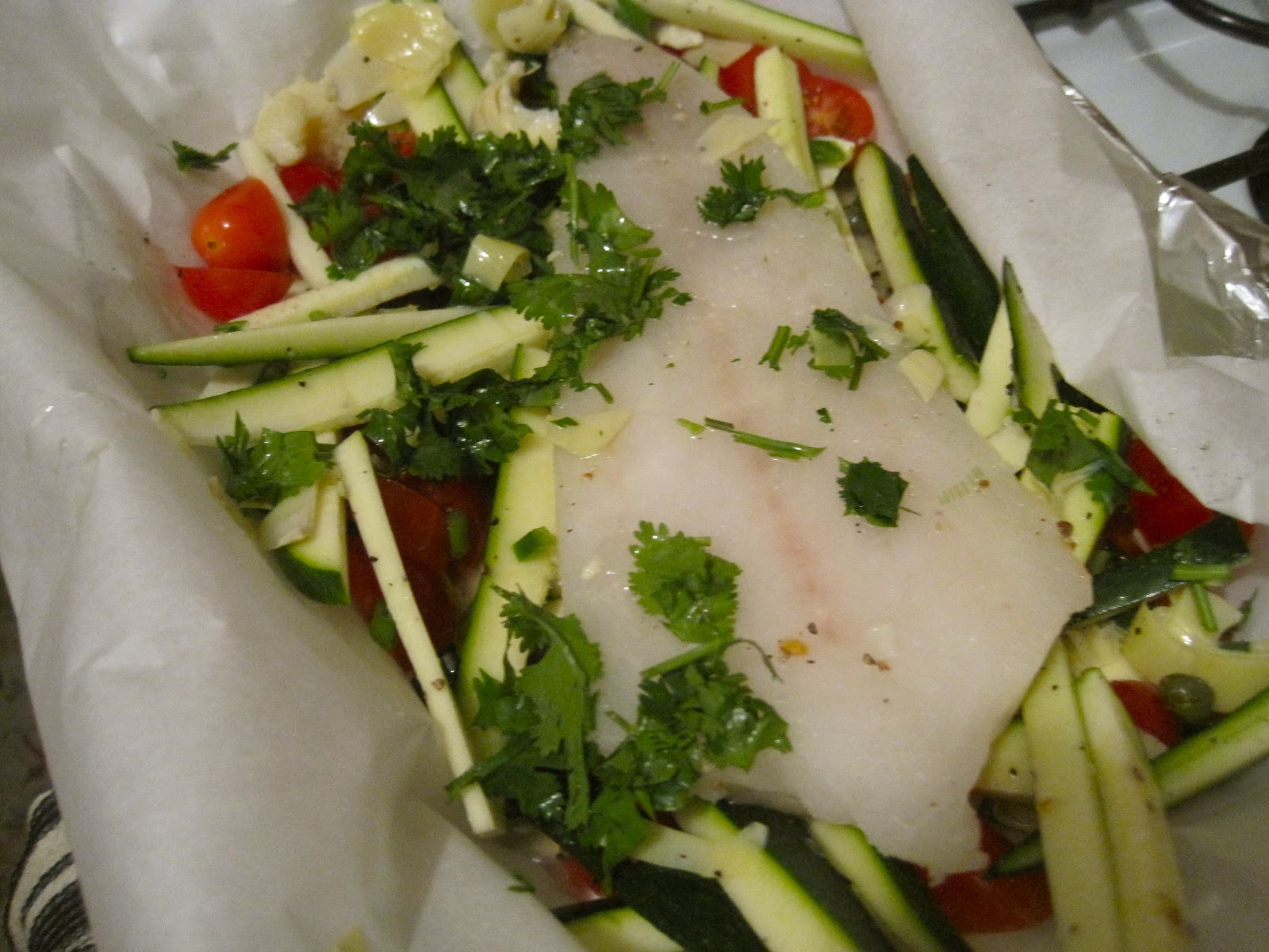 Kvell in the Kitchen: Cod and Spring Vegetables en Papillote