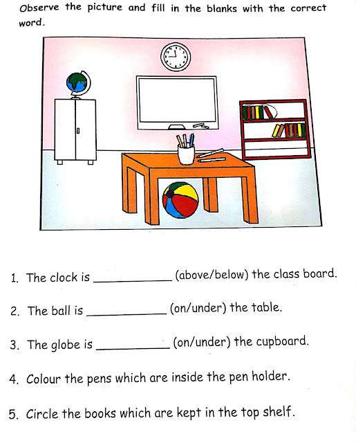 STARS OF PIS AHMEDABAD STD I: Math practice sheet for pre number concept