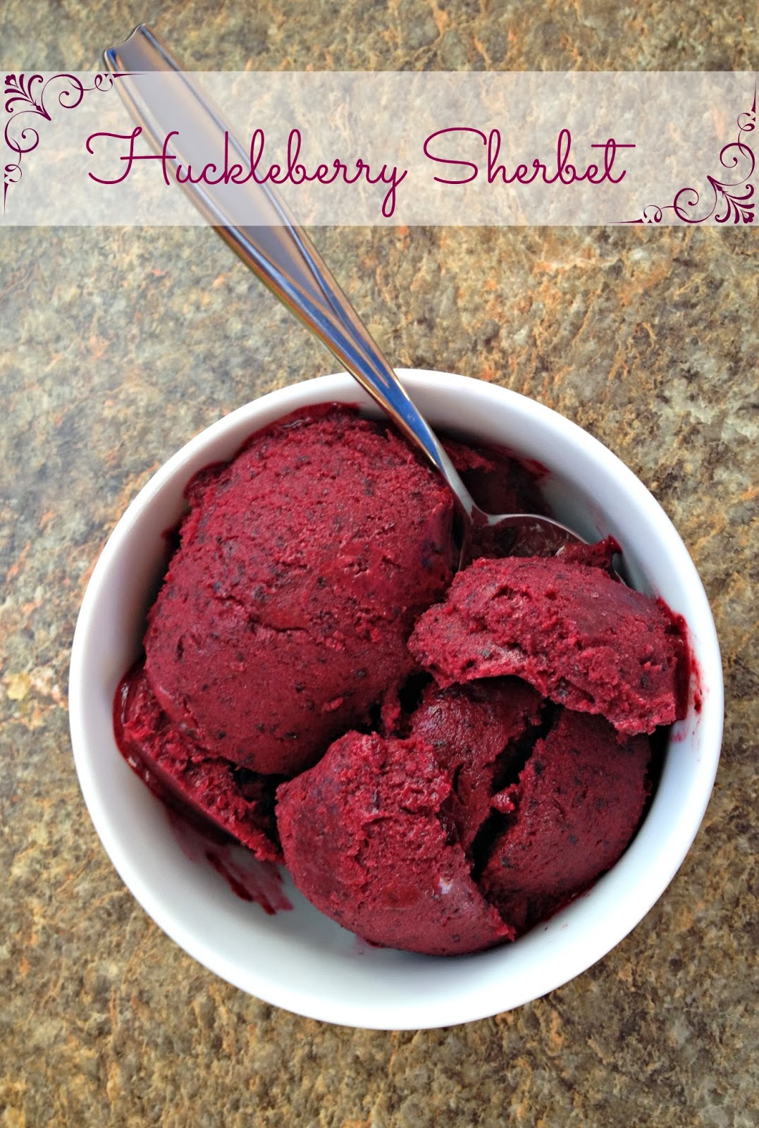 The Girly Girl Cooks: Huckleberry Sherbet
