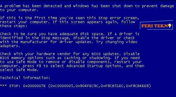 Cara Mengatasi Blue Screen Pada Komputer Dan Penyebab Kesalahannya ...