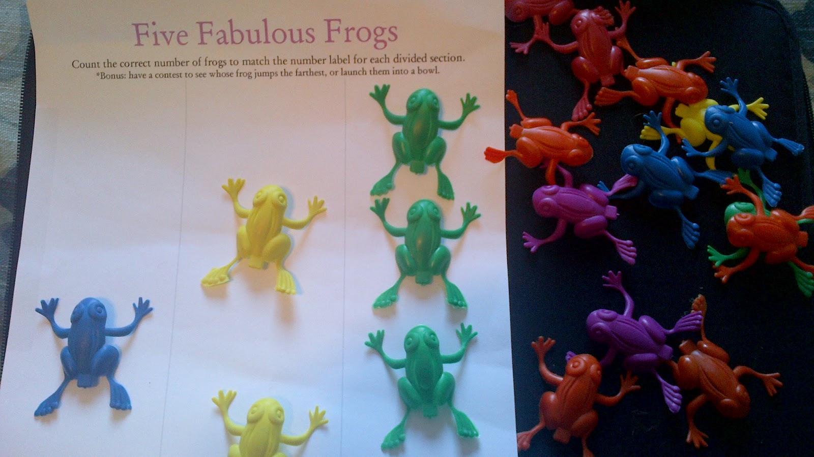 Busy Bag Idea: Five Fabulous Frog Counting