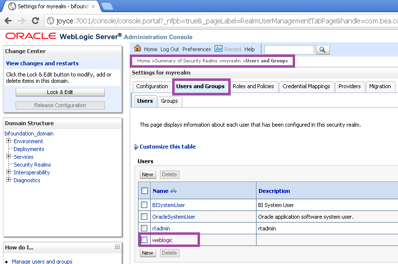 Jonathans Tech Journey Resetting Weblogic Obiee Admin Password Creating New Obiee Admin User