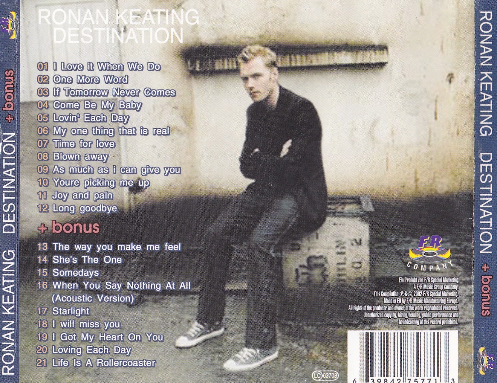 Okładki CD, kaset i winyli: Ronan Keating - Destination +9bonus ( FR ...