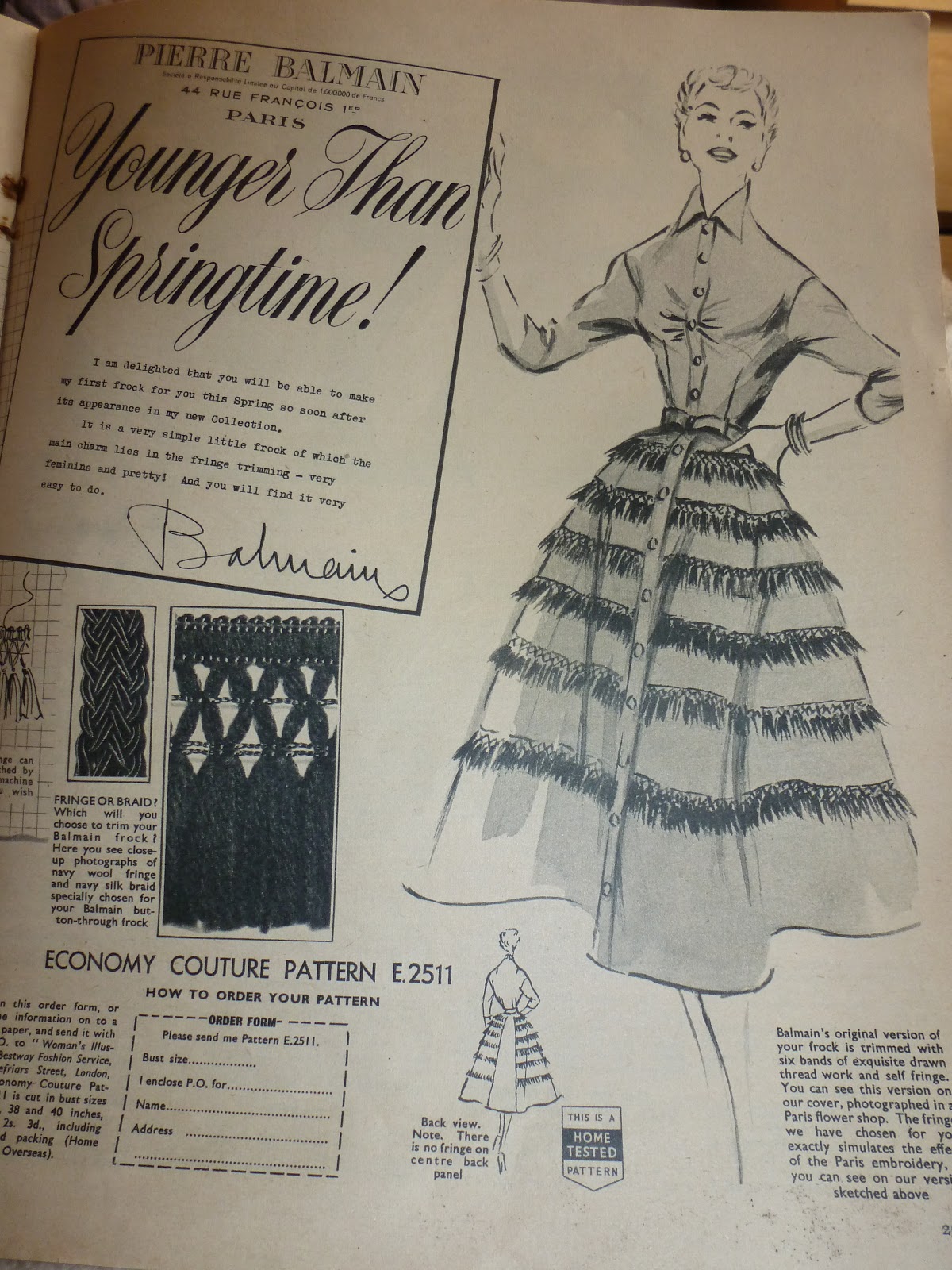 What Kate-Em did next.: 1950s couture patterns by post.