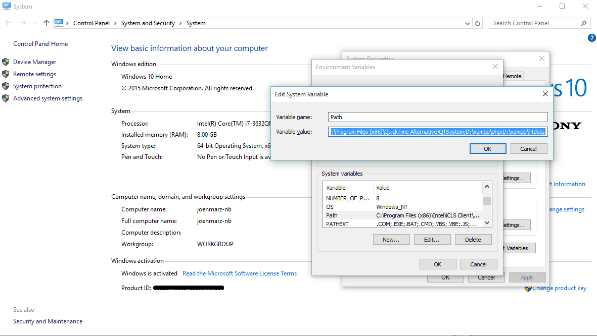 Setting Path Environment Variable di Windows ~ joenmarz Setting Path Environment Variable di Windows ~ joenmarz