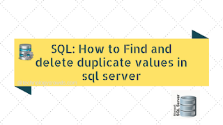 How to find and delete duplicate values in sql server - .Net Core | MVC ...