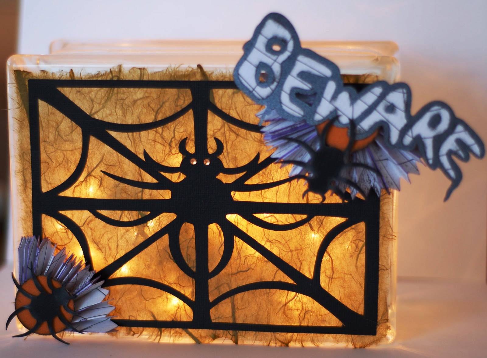 Paper Creations by Kristin: Lighted Glass Blocks-Halloween Designs