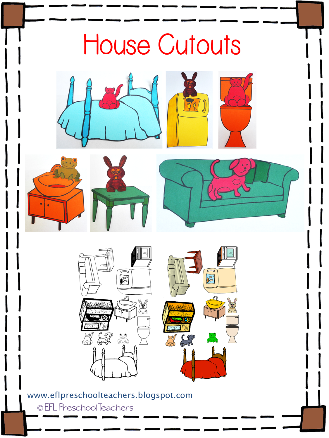 ESL/EFL Preschool Teachers: House Unit Worksheets and more for the ...