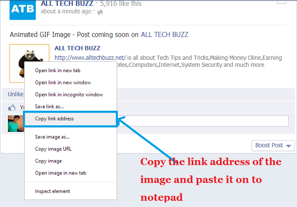 How to Share Animated GIF Images/Picture on Facebook