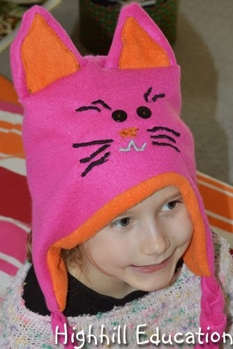 Highhill Homeschool: Fleece Cat Hat