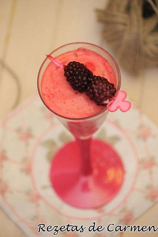 Espuma de frambuesas