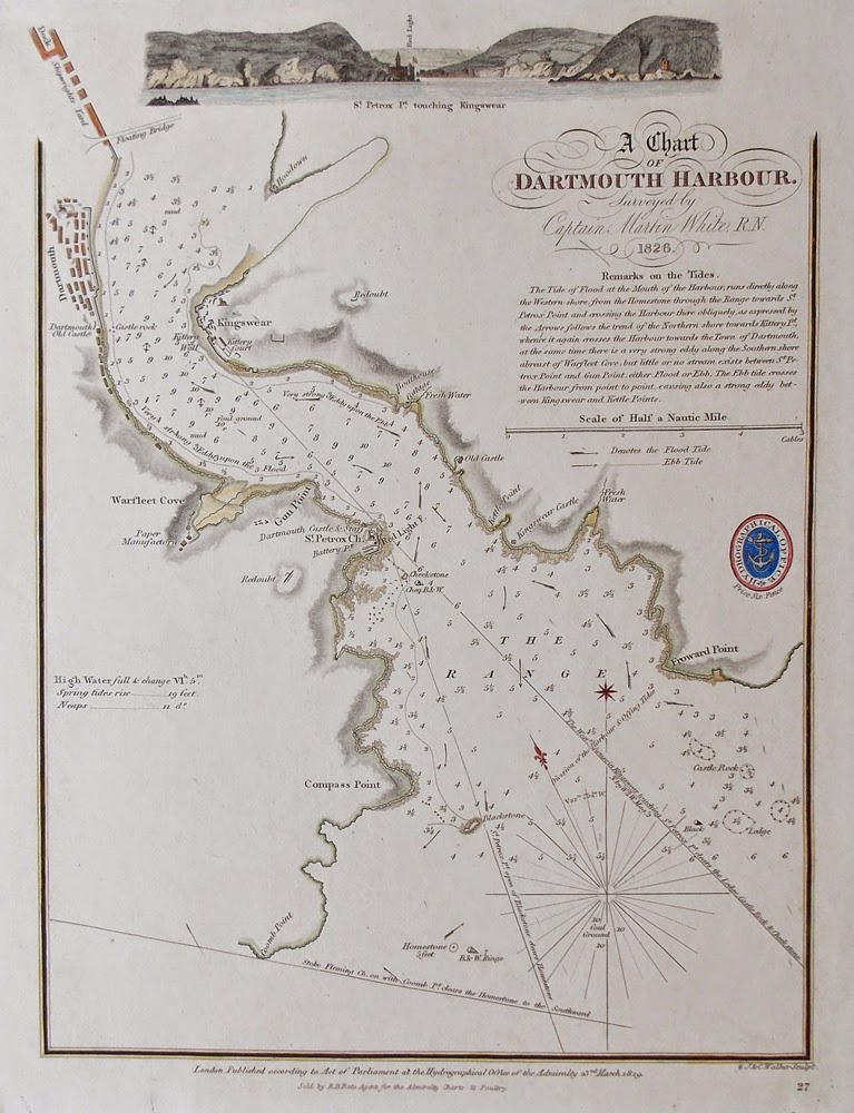 Antique Maps: Antique Chart of Dartmouth Devon