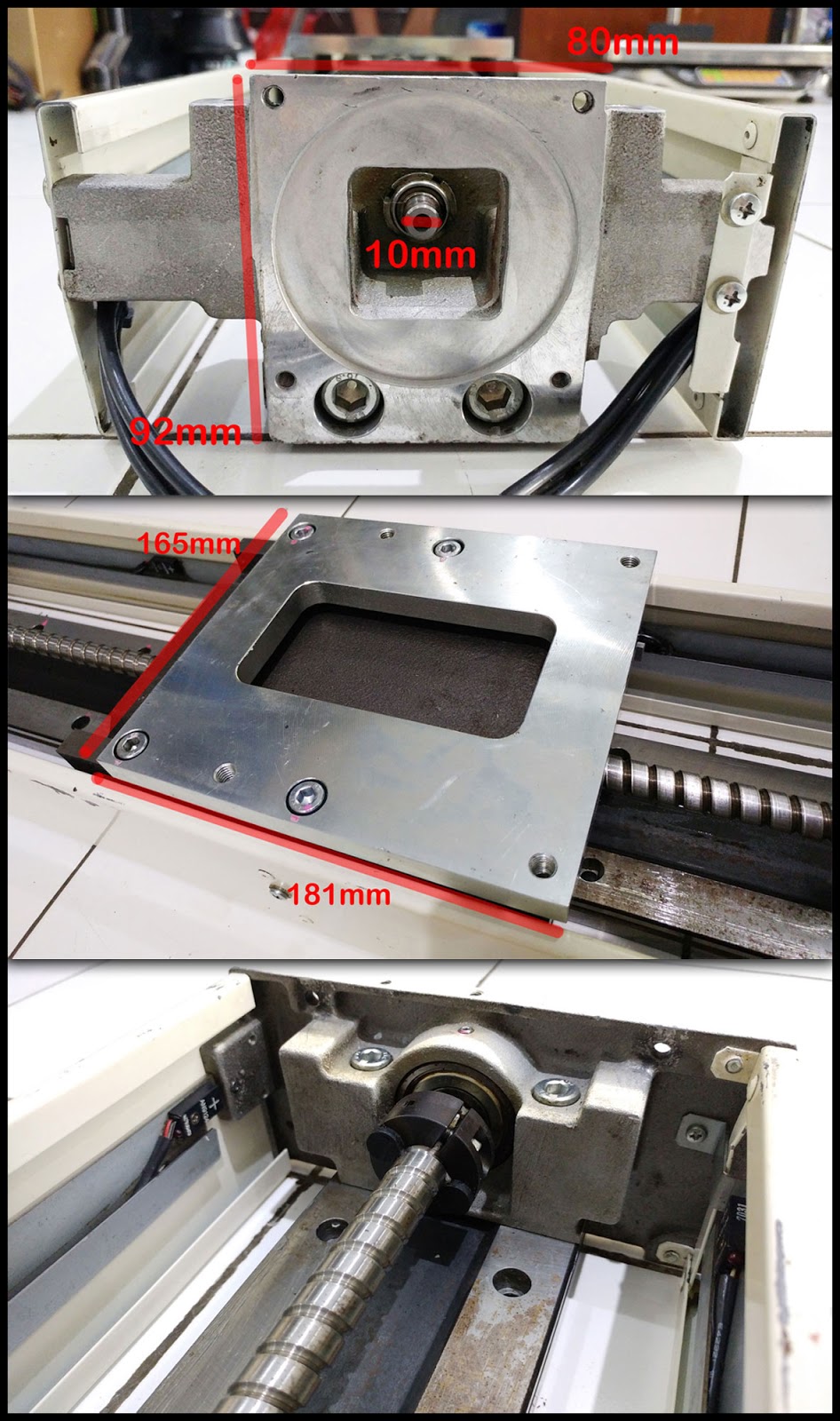 2nd MACHINE: Heavy duty positioning table 600mm travel length IKO
