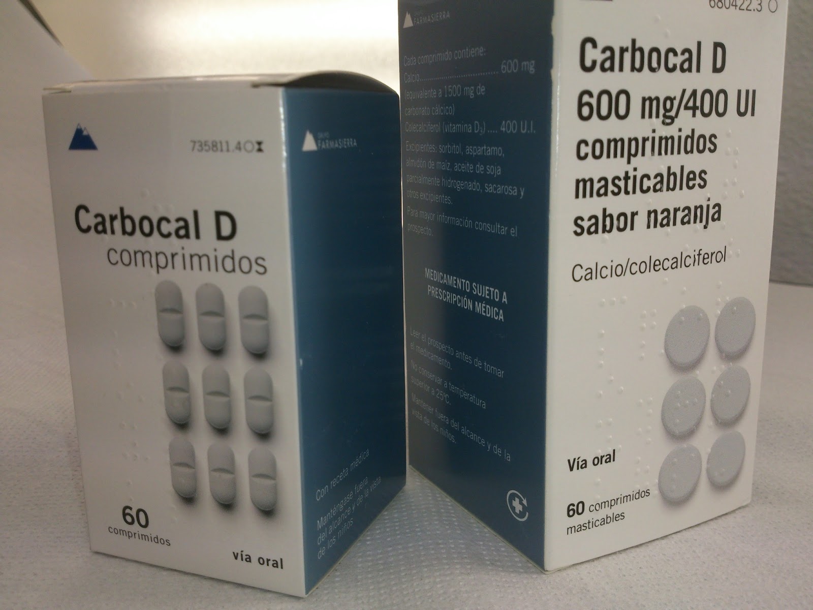 Лекарства в Испании.: "CARBOCAL D" > Calcio carbonato + Colecalciferol