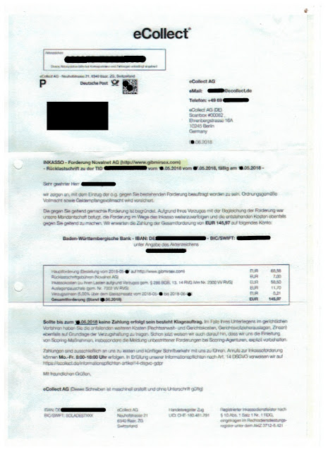 GibMirS**: eCollect AG verschickte Zahlungsaufforderung ...