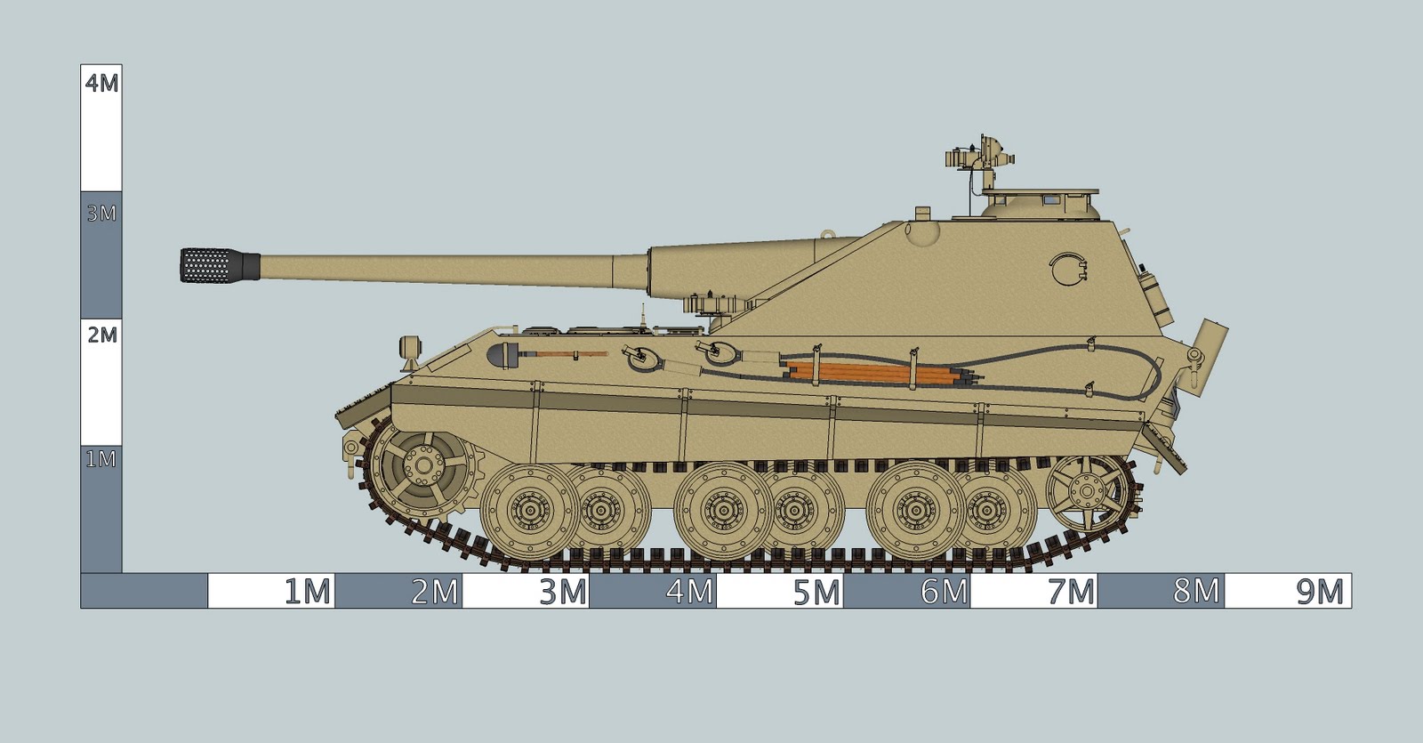 SketchUP Power 草圖力量: PanzerJager E50 - Mit 128mm KwK 44 (E50 128mm KwK ...