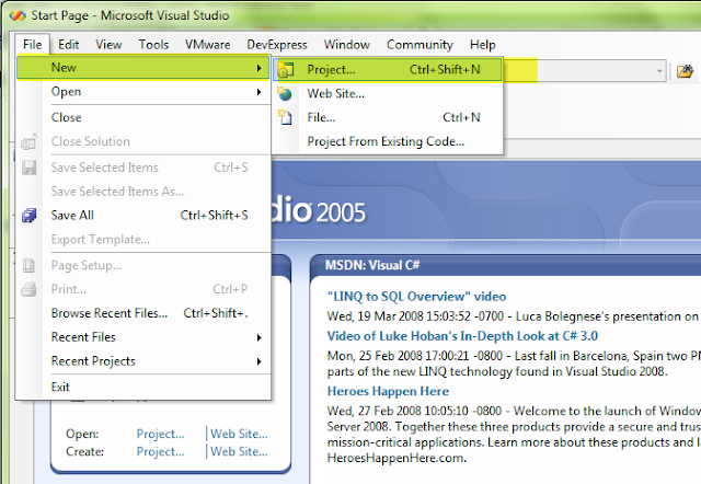 My Programming Zone: Visual Studio 2005 Window Application Project