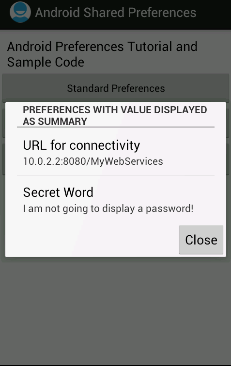 Programmers Sample Guide Android Shared Preferences Example Using