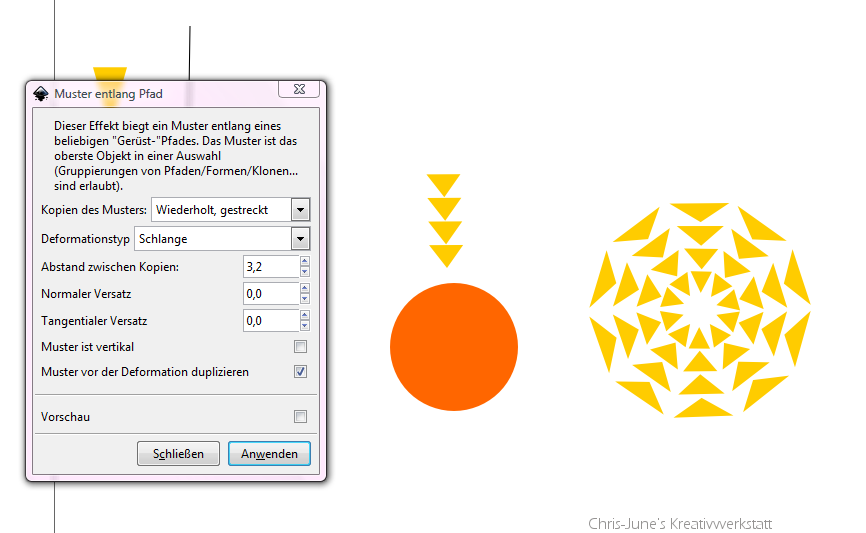 Chris-June's Kreativwerkstatt: Sonnenmuster - Muster entlang Pfad mit ...
