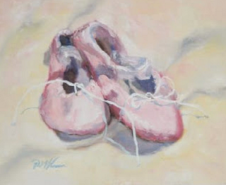 Pat Warren Fine Art: Still Life Ballet Shoes Painting, Dance Art "First ...