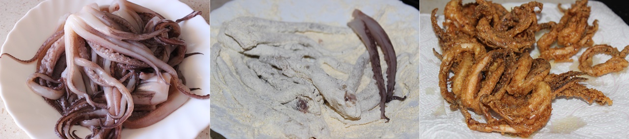 JULIA Y SUS RECETAS: Rejos fritos (patas de pota o calamar)